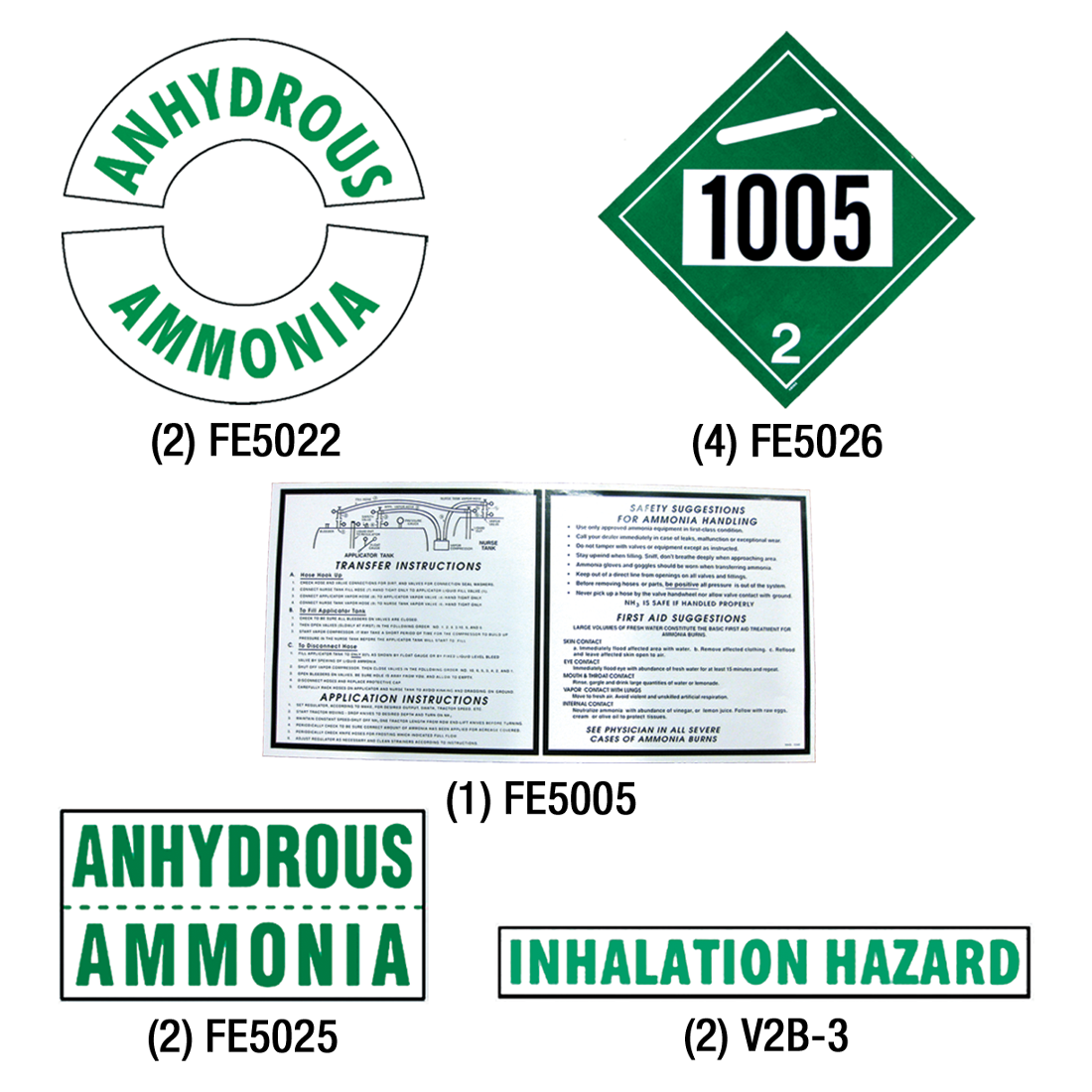 FE5030 (Mid America Graphics) Decal-Set For Nh3 Nurse Tanks